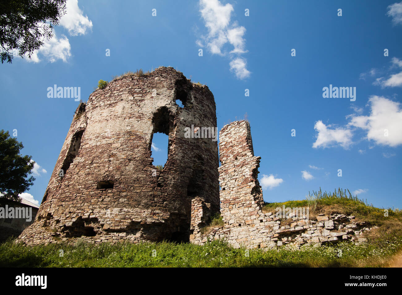 Buchach castle ruins, Ternopil region, Ukraine. Dating to 14th century ...