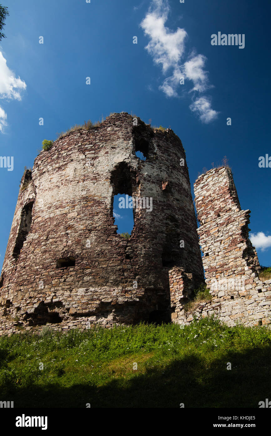 Buchach castle ruins, Ternopil region, Ukraine. Dating to 14th century ...