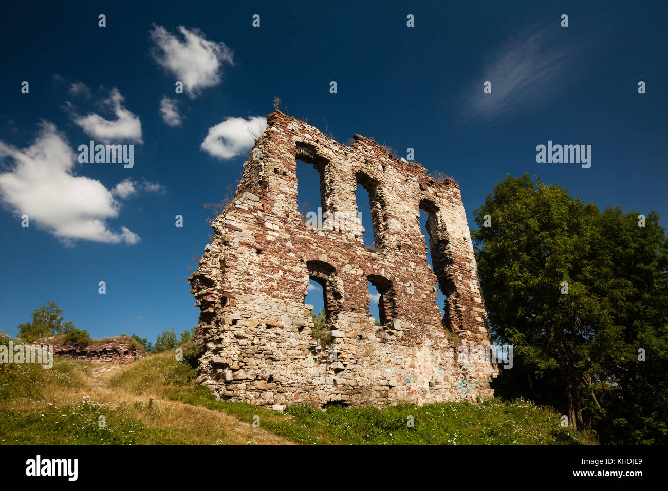 Buchach castle ruins, Ternopil region, Ukraine. Dating to 14th century ...