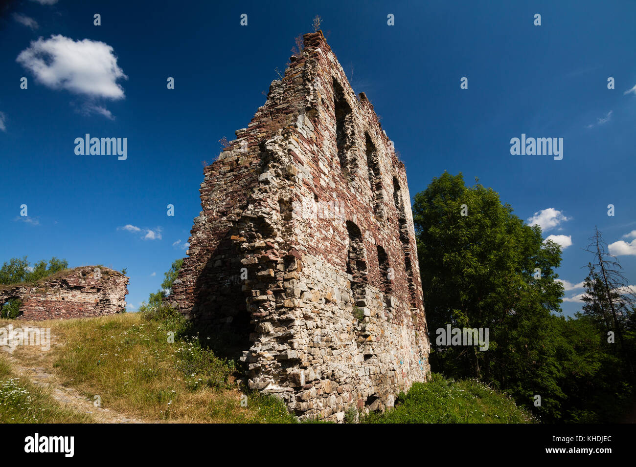 Buchach castle ruins, Ternopil region, Ukraine. Dating to 14th century ...
