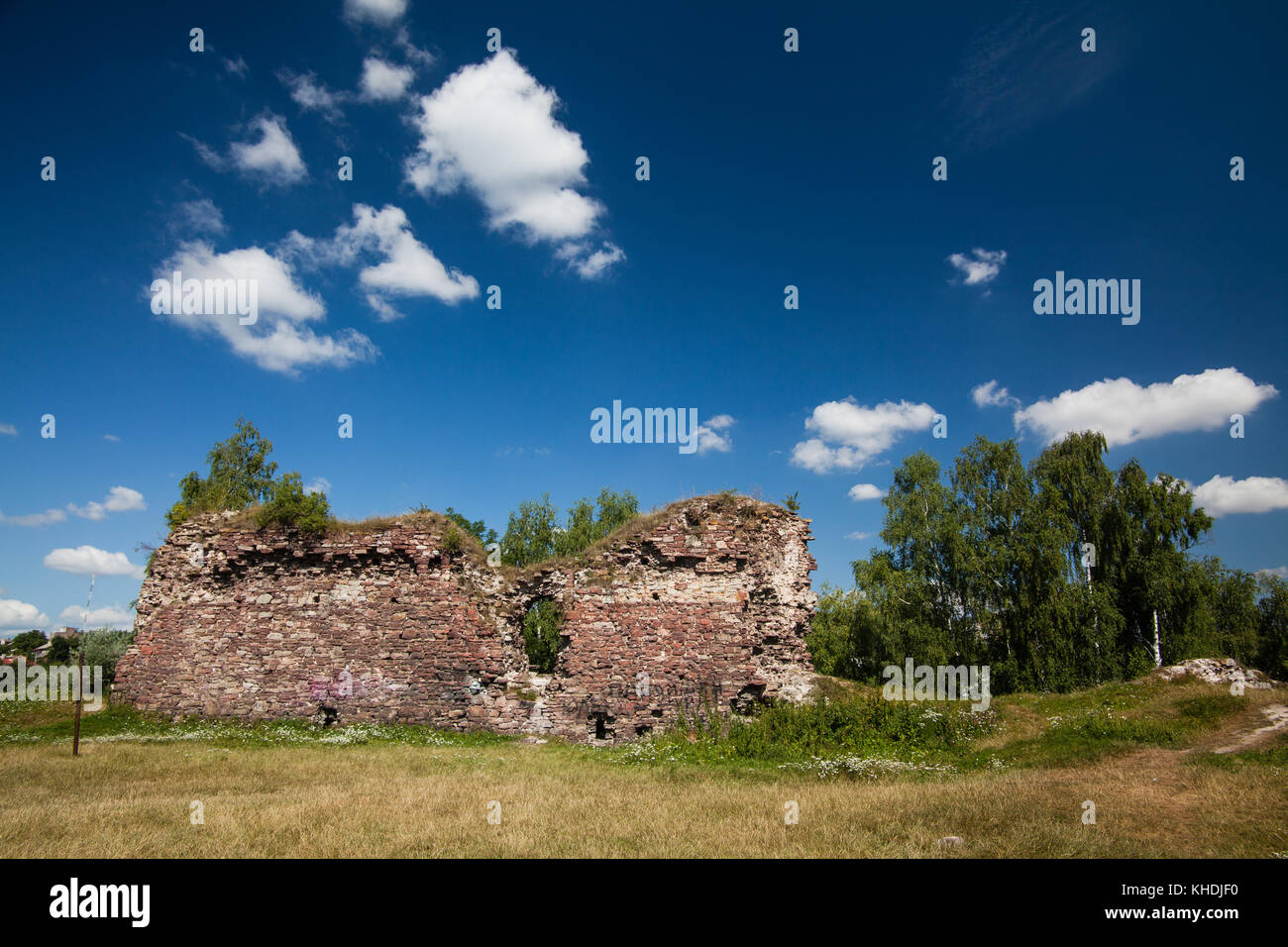 Buchach castle ruins, Ternopil region, Ukraine. Dating to 14th century ...