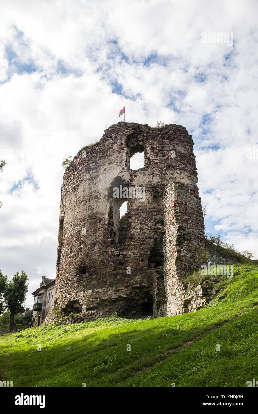 Buchach castle ruins, Ternopil region, Ukraine. Dating to 14th century ...