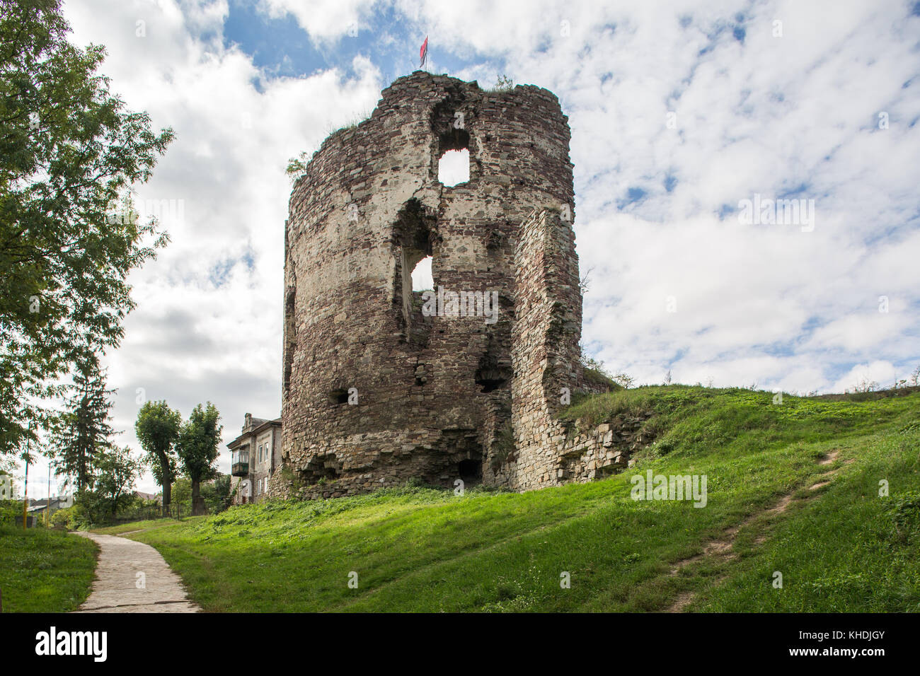 Buchach castle ruins, Ternopil oblast, Ukraine. Dating to 14th century ...