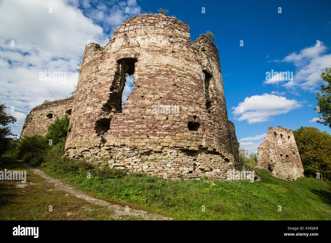 Buchach castle ruins, Ternopil region, Ukraine. Dating to 14th century ...