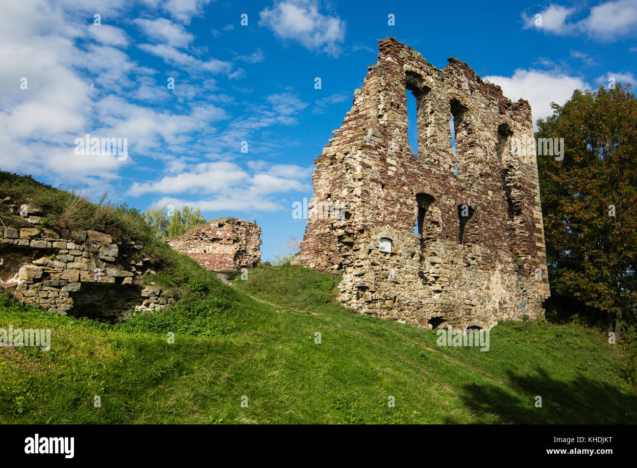 Buchach castle ruins, Ternopil region, Ukraine. Dating to 14th century ...