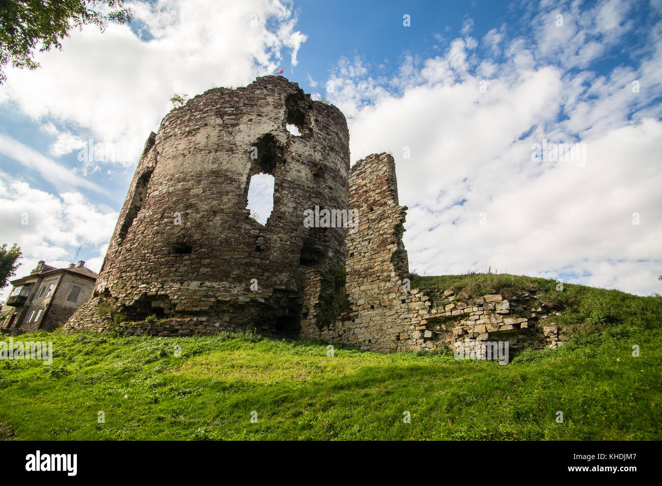 Buchach castle ruins, Ternopil region, Ukraine. Dating to 14th century ...