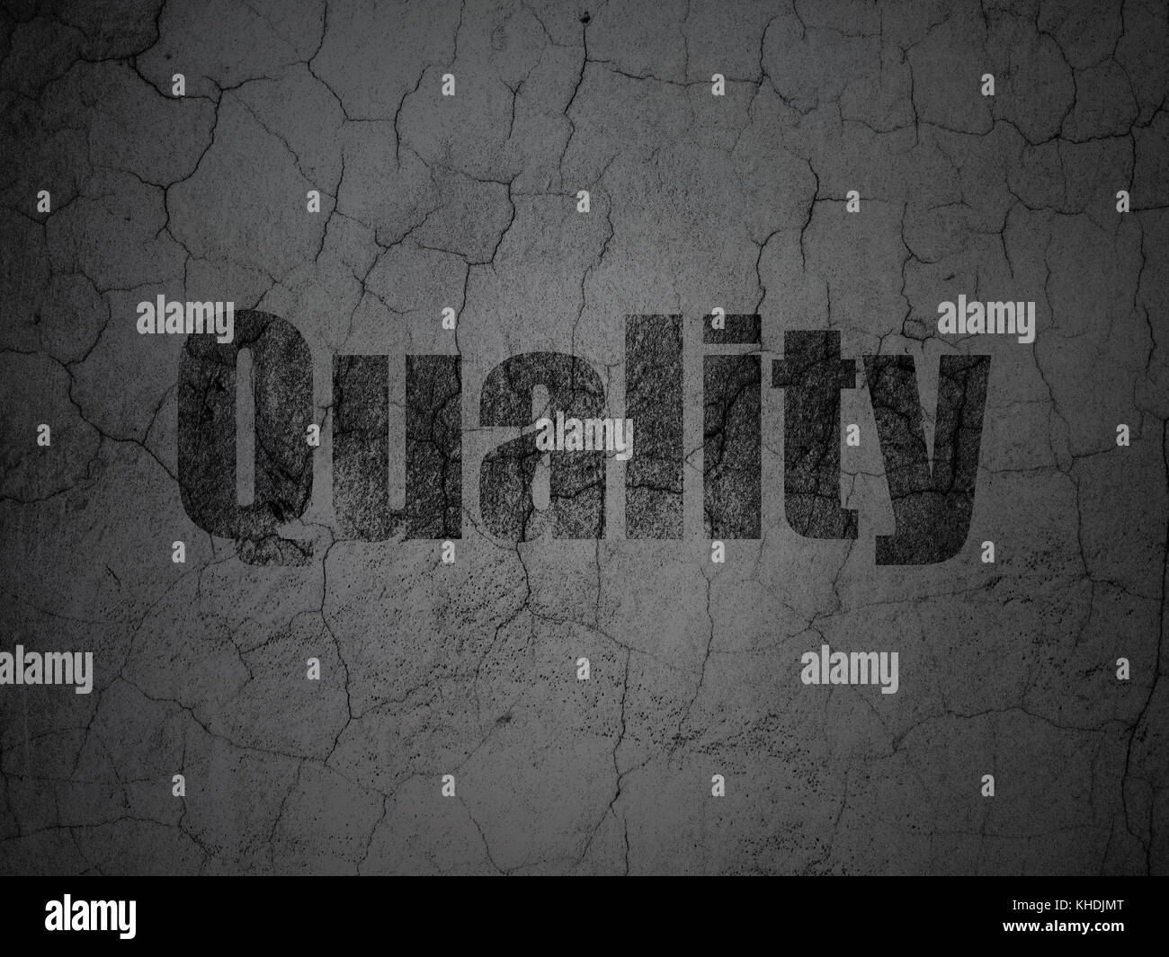 Marketing concept: Quality on grunge wall background Stock Photo - Alamy
