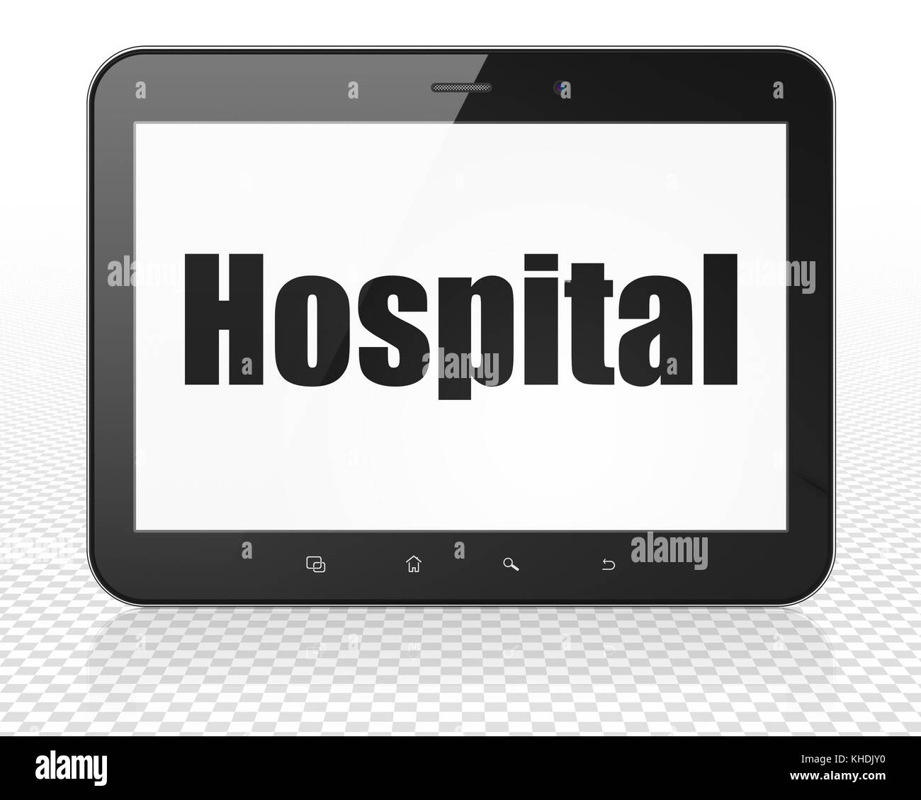 Health concept: Tablet Pc Computer with Hospital on display Stock Photo ...