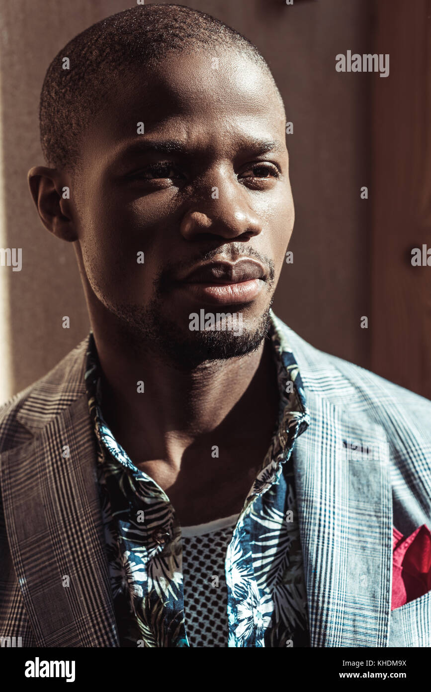 african american man in stylish clothes Stock Photo - Alamy