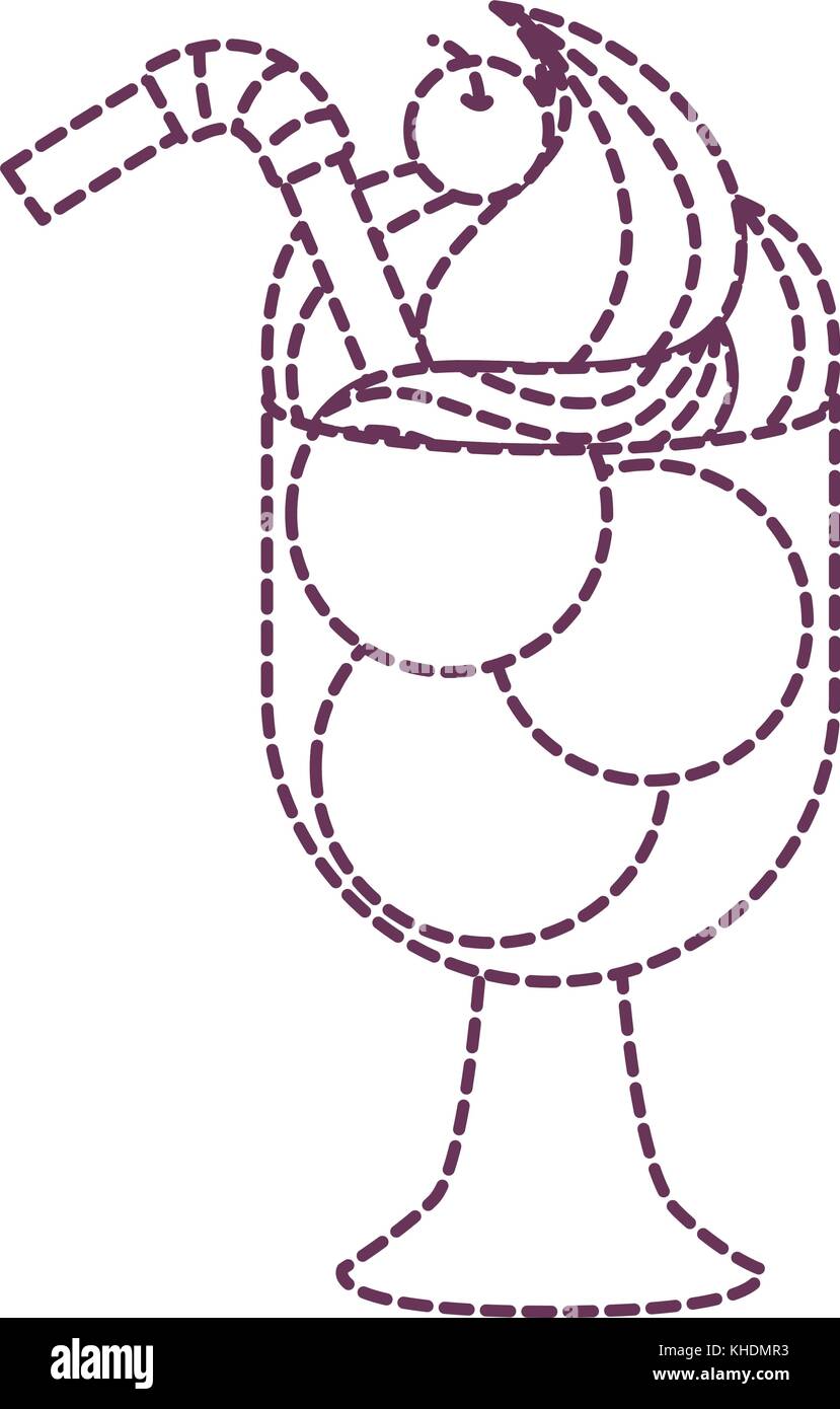 Milkshake of dessert and sweet food theme Isolated design Vector ...