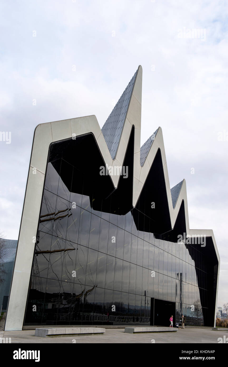 UNITED KINGDOM, SCOTLAND, GLASGOW, RIVERSIDE MUSEUM DESIGNED BY ZAHA ...