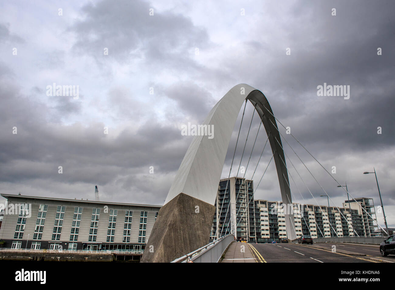 UNITED KINGDOM, SCOTLAND, GLASGOW, THE CLYDE ARC BRIDGE Stock Photo - Alamy