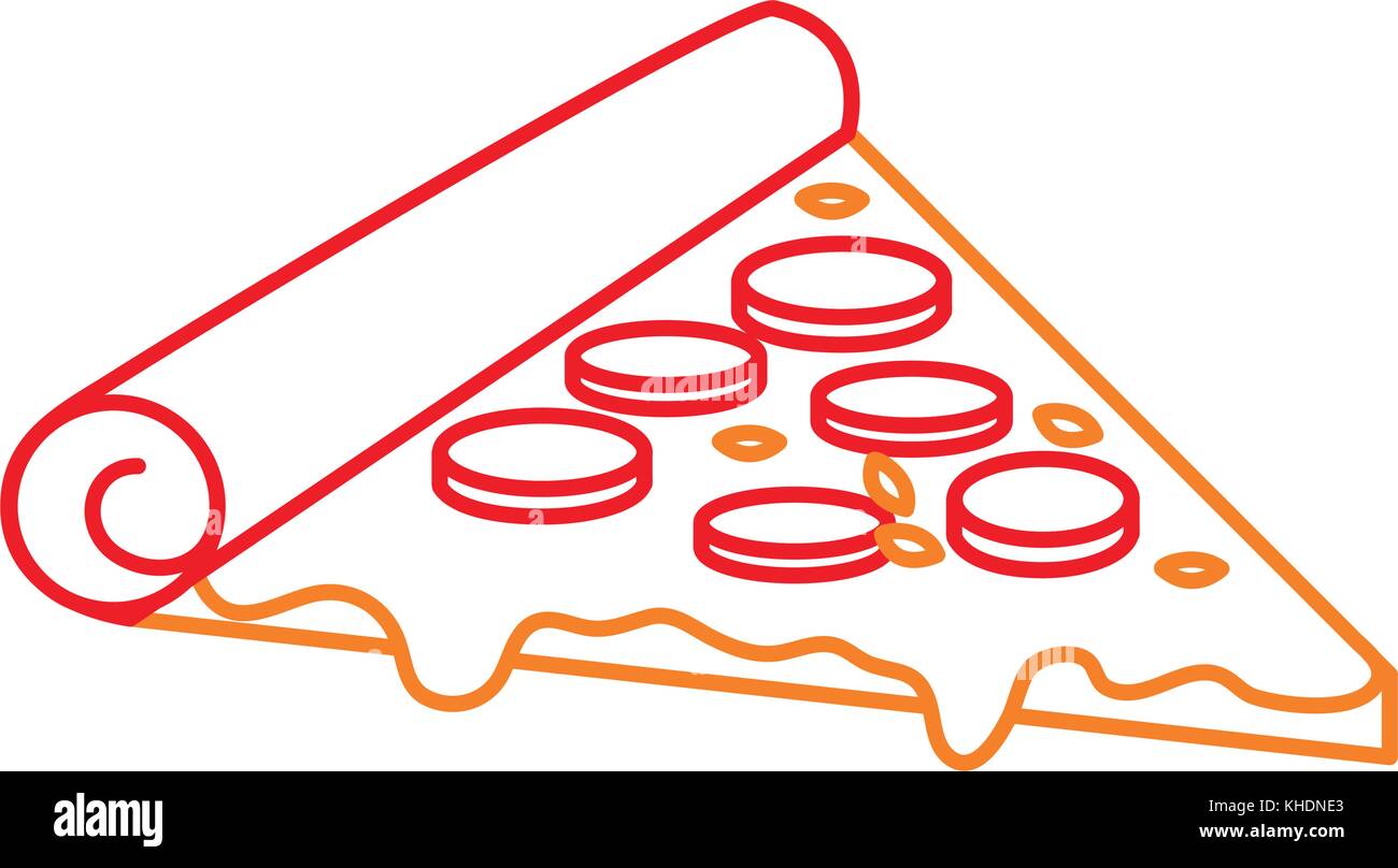 Pizza of fast food and urban menu theme Isolated design Vector ...