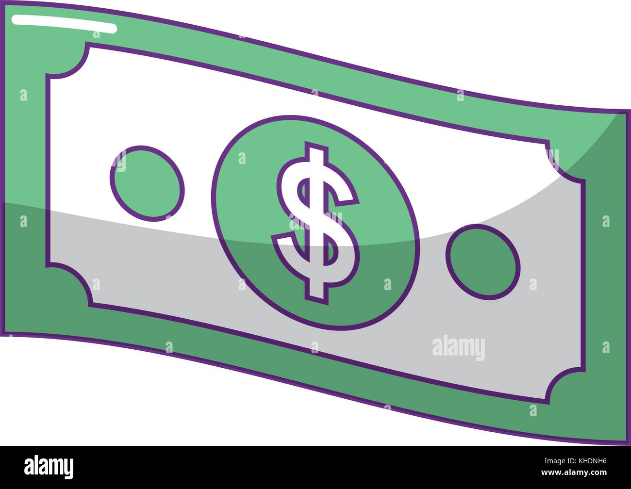 Bill of money financial and commerce theme Isolated design Vector ...