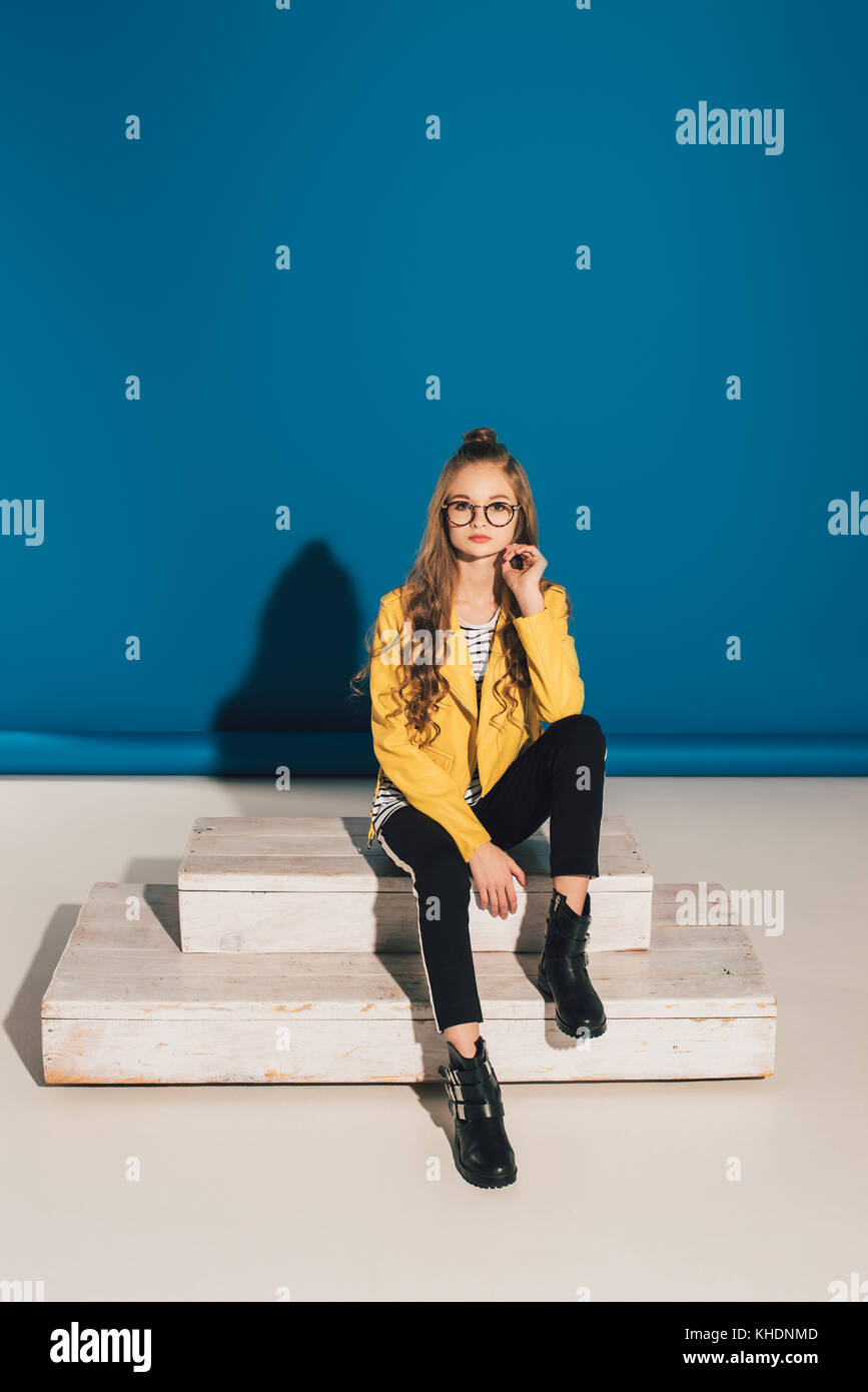 stylish girl in leather jacket Stock Photo - Alamy