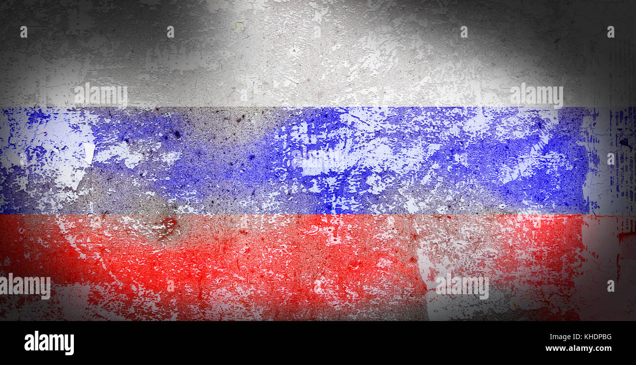 Grunge Russia flag on stone texture background closeup Stock Photo - Alamy