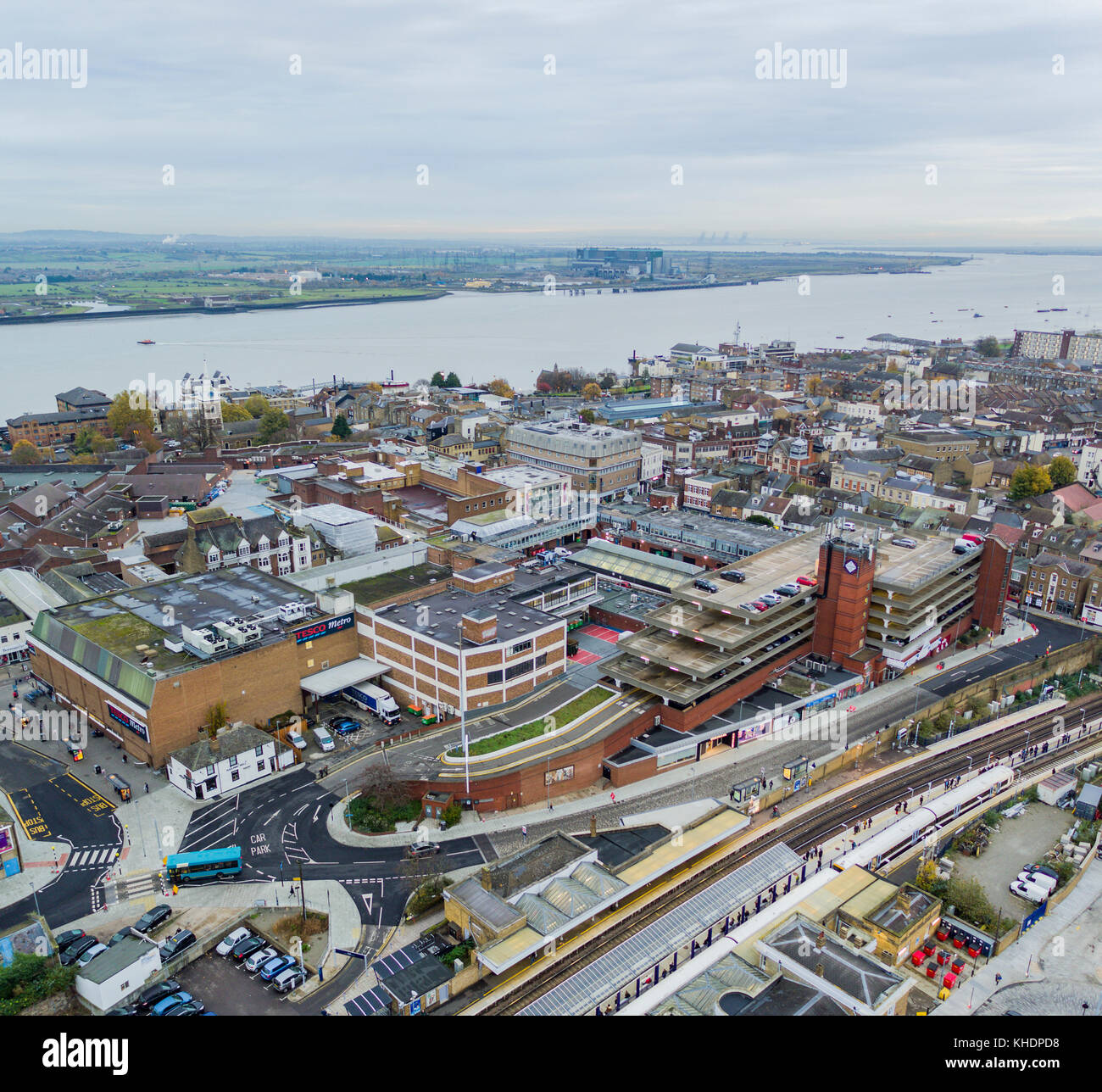 An aerial view of gravesend hi-res stock photography and images - Alamy