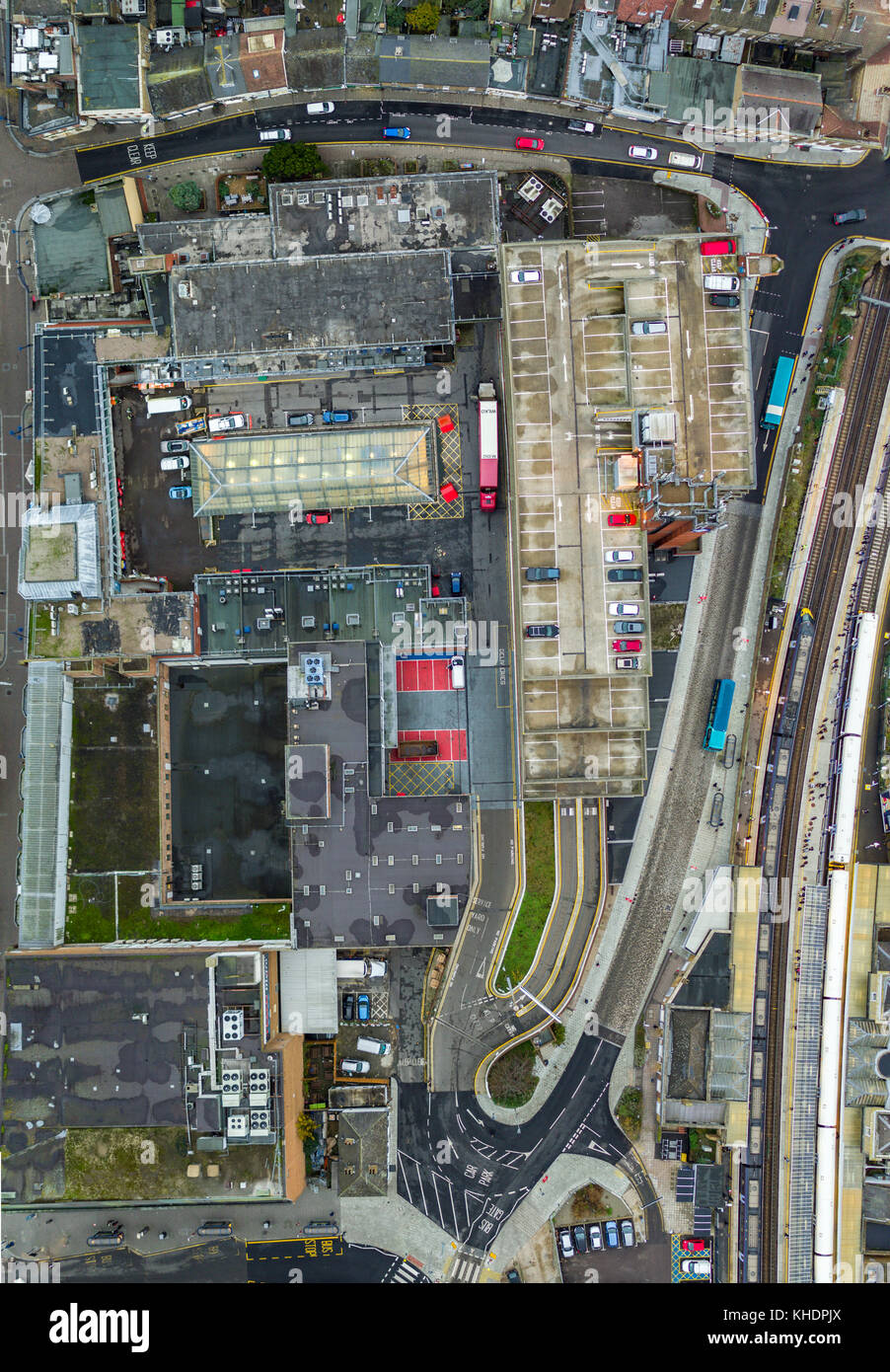 Aerial view of Thamesgate shopping centre, Gravesend, Kent, UK Stock ...