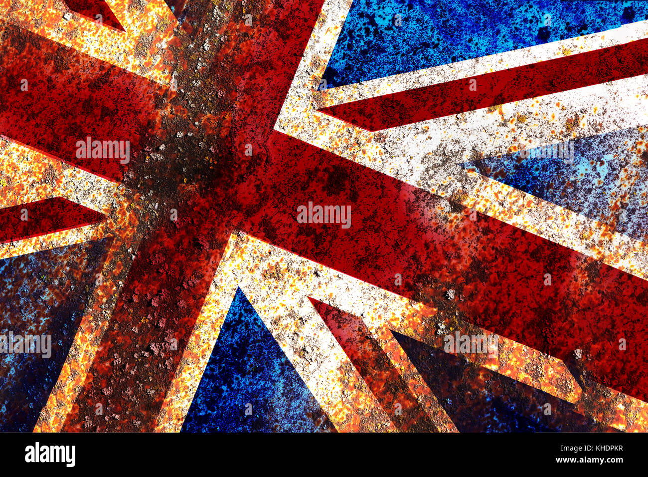 Grunge England flag on rusty metal background texture Stock Photo - Alamy