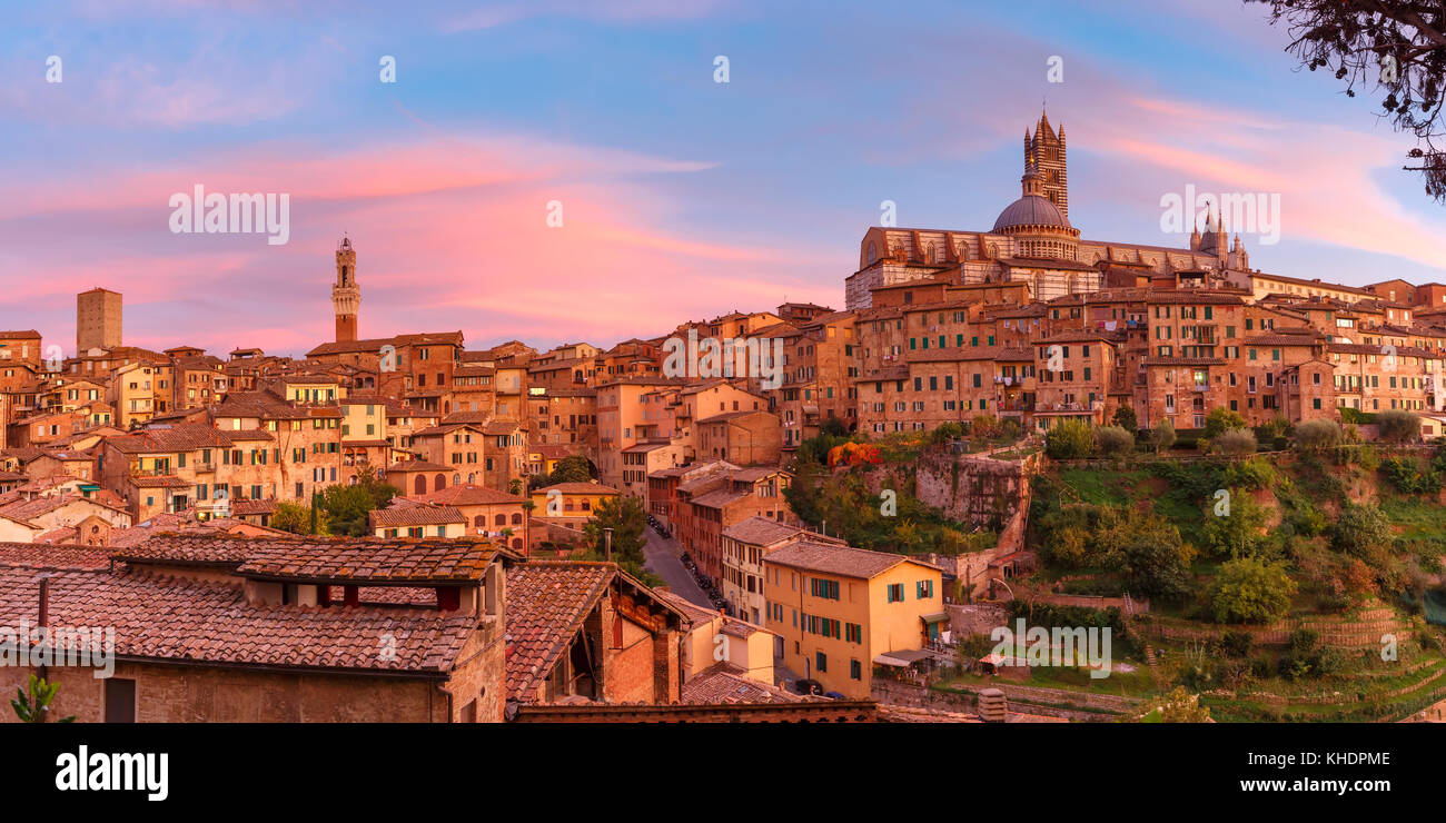 Siena cathedral sunrise hi-res stock photography and images - Alamy