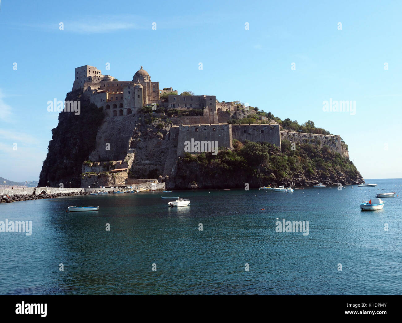 Italy, Ischia, Ischia Town, Aragonese Castle Stock Photo - Alamy