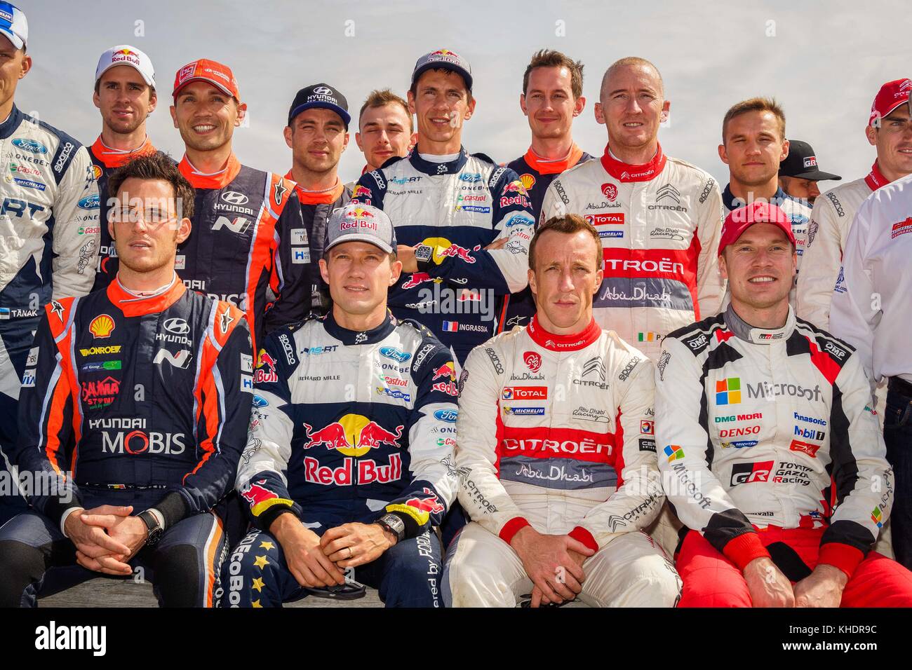 Australia. 16th Nov, 2017. FIA WRC Rally drivers pictured at the photo ...