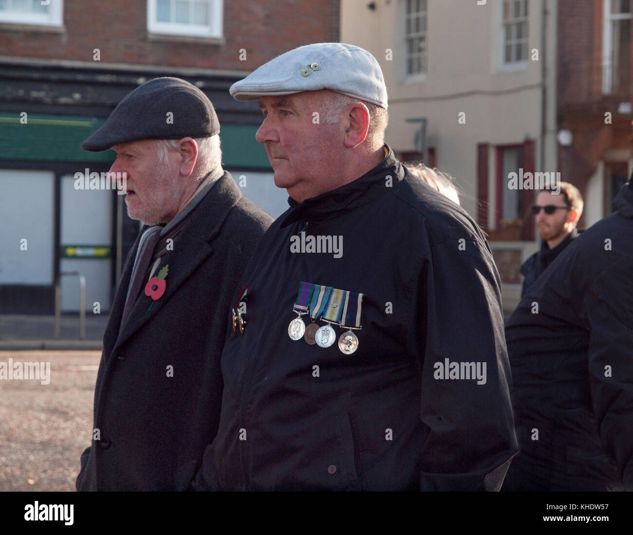 Ex-servicemen with their medals at a Remembrance Day ceremony in ...