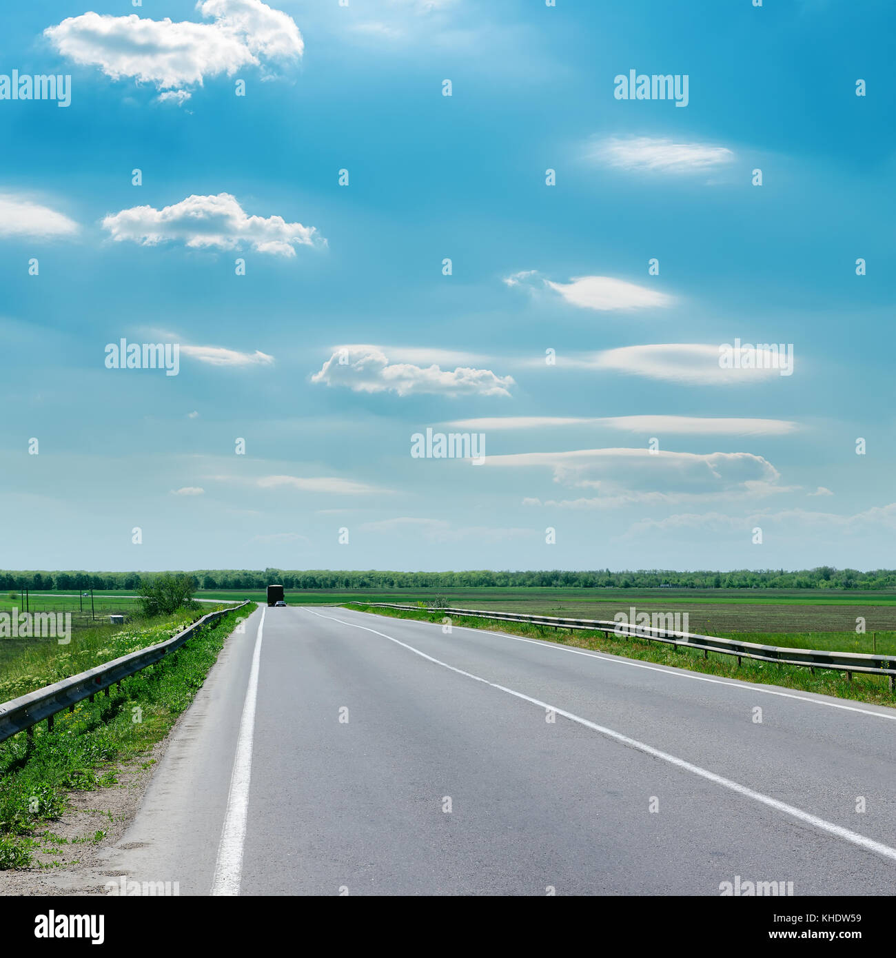 blue sky and asphalt road Stock Photo - Alamy