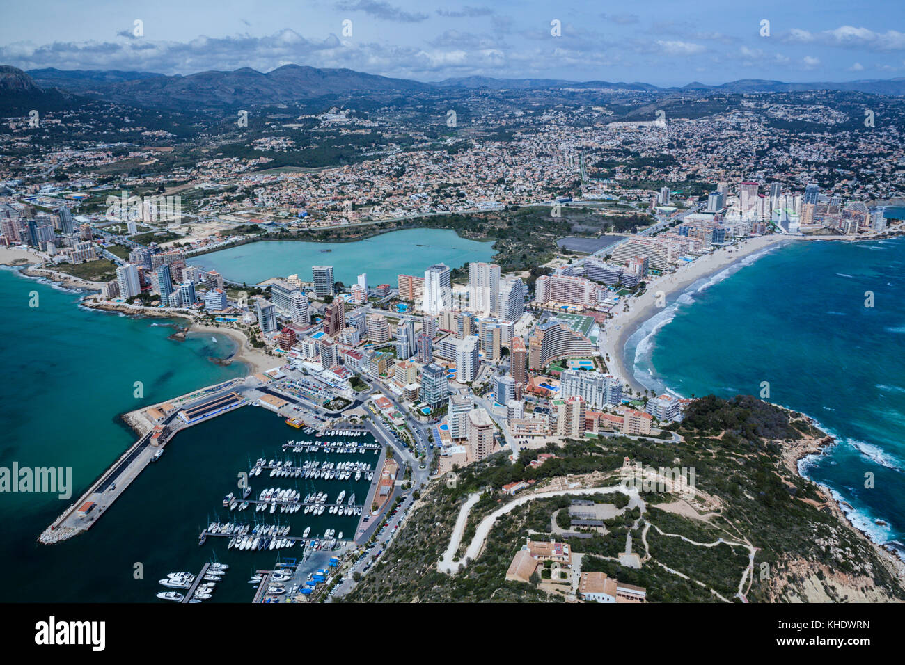 Panoramic View of Calpe, Costa Blanca, Spain Stock Photo - Alamy
