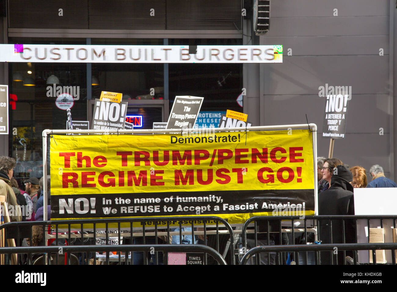Impeach Trump/Pence rally at 42nd Street and Broadway in the heart of ...