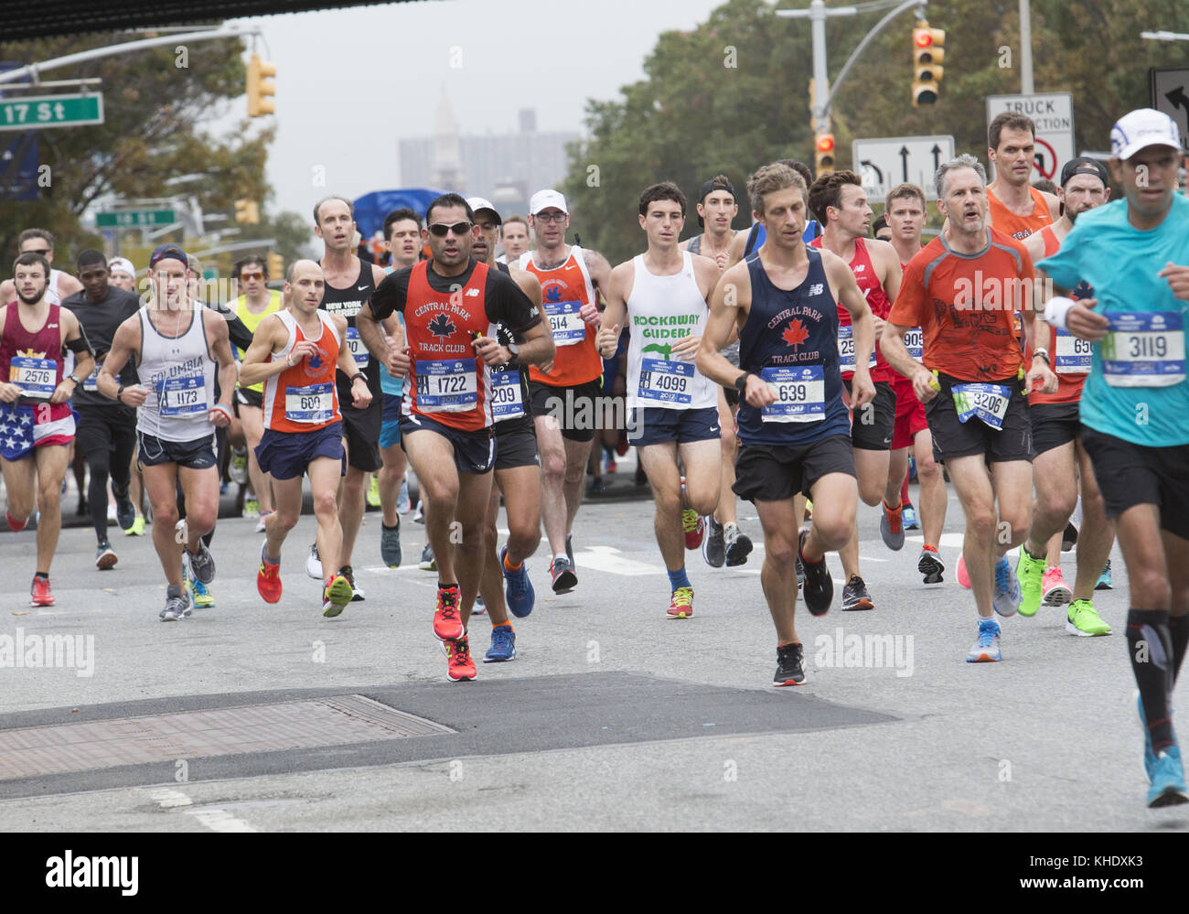 Runners pass through Park Slope, Brooklyn during the first leg of the ...