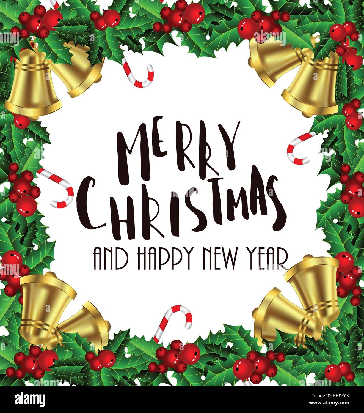 Holly Christmas frame Stock Vector Image & Art - Alamy