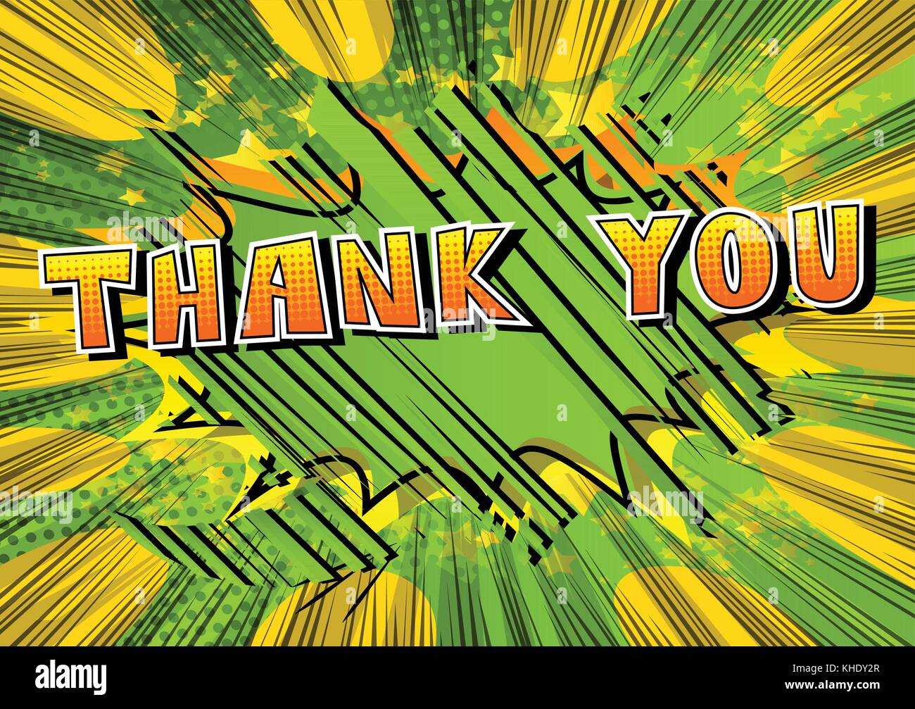 Thank comic book style word hi-res stock photography and images - Alamy