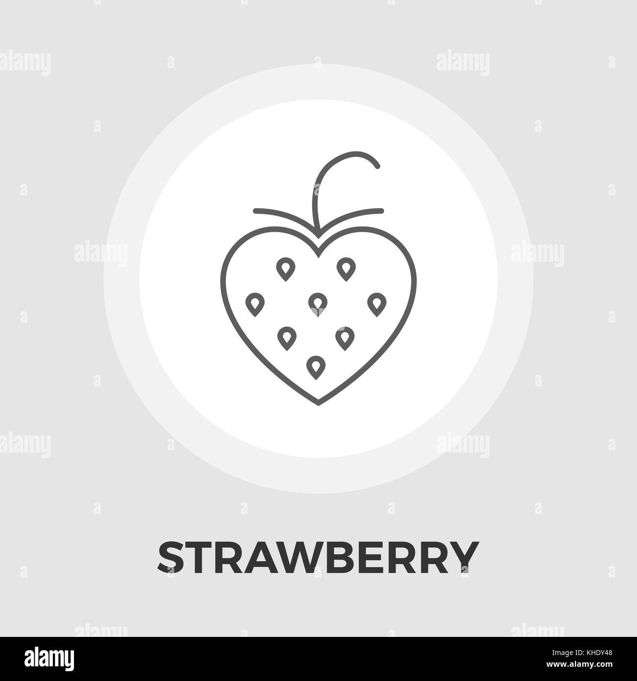 Strawberry icon vector. Flat icon isolated on the white background ...