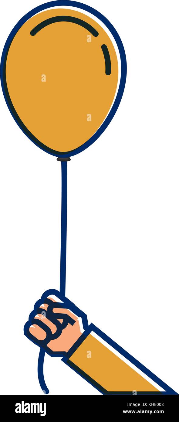 White man holding balloon Stock Vector Images - Alamy