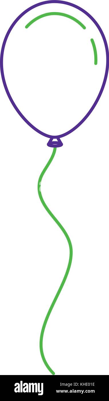 decoration balloon flying with rope Stock Vector Image & Art - Alamy