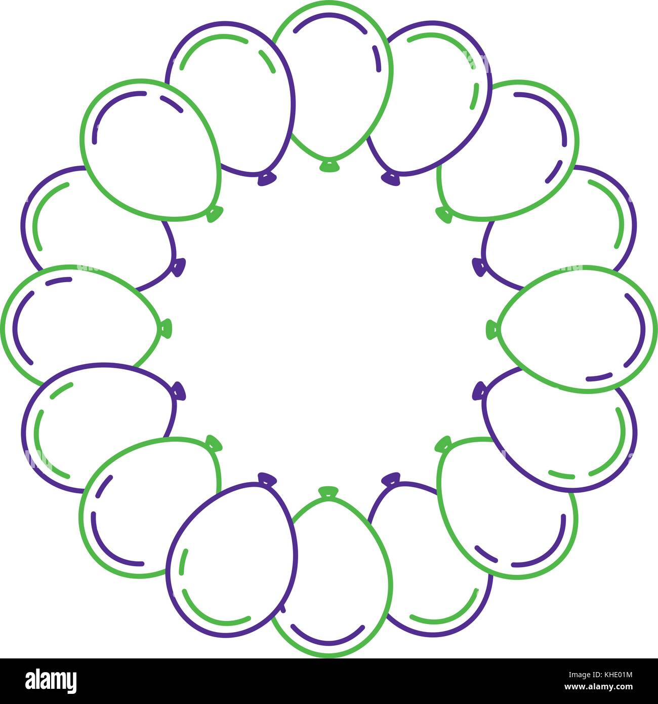 lovely balloons circle trendy ideal for celebration festive Stock ...