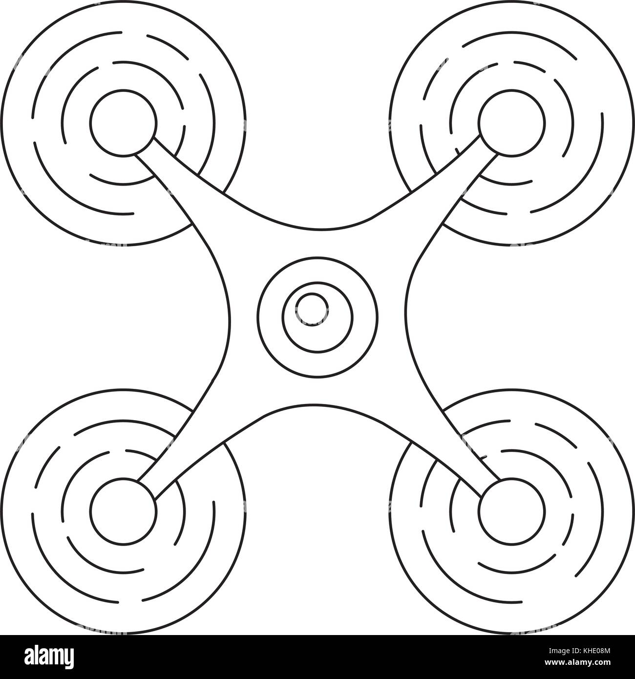 Quadcopter drone camera top view Cut Out Stock Images & Pictures - Alamy