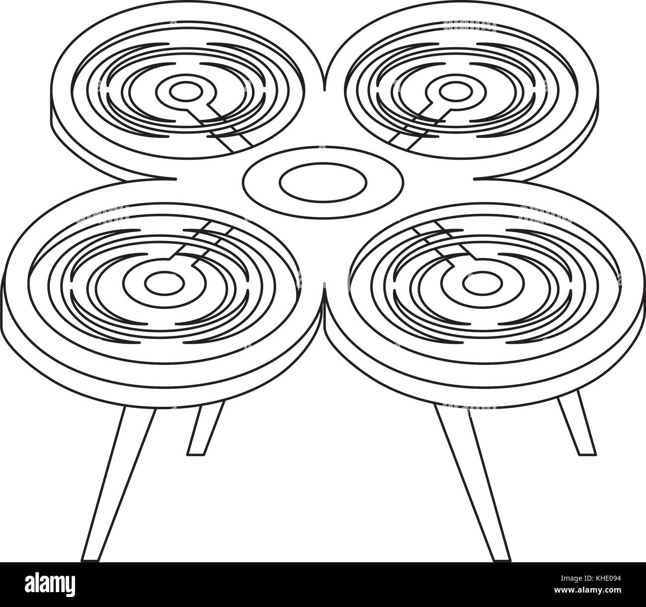 modern quadcopter drone with camera top view Stock Vector Image & Art ...