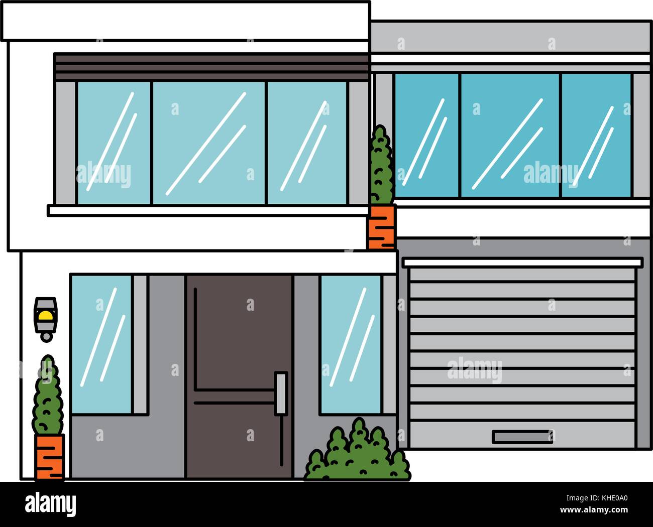 beautiful front of house vector illustration design Stock Vector Image ...