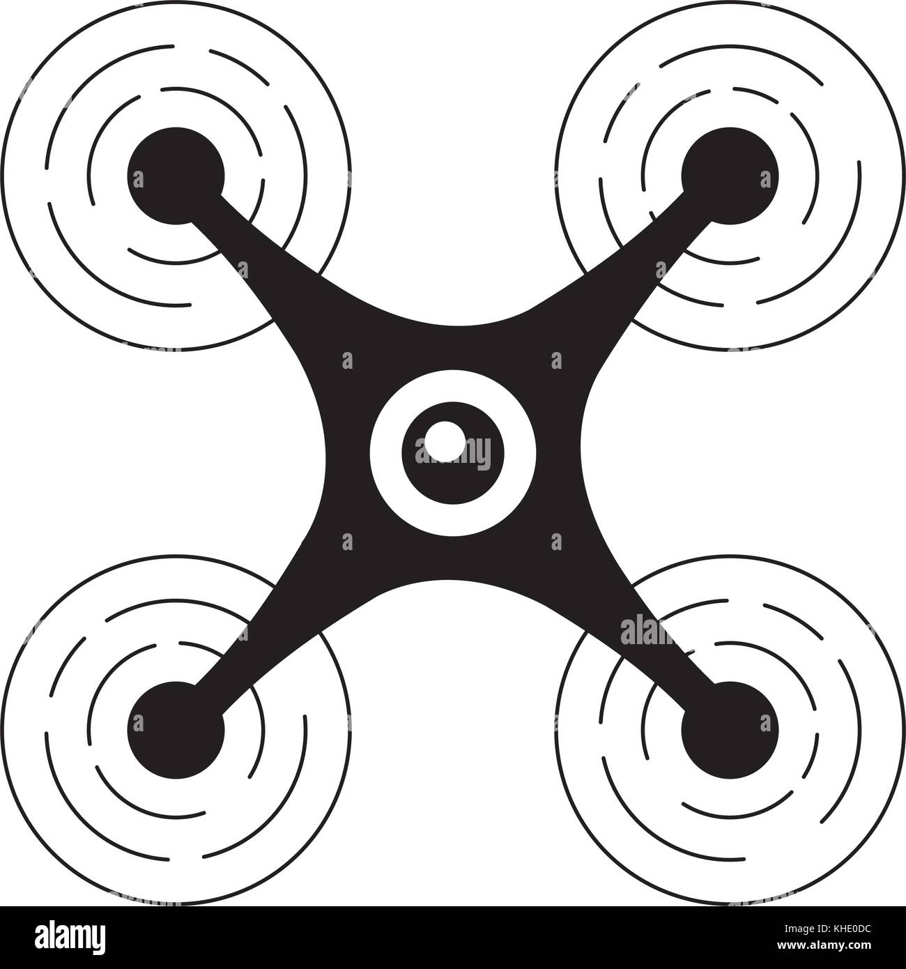 modern quadcopter drone with camera top view Stock Vector Image & Art ...