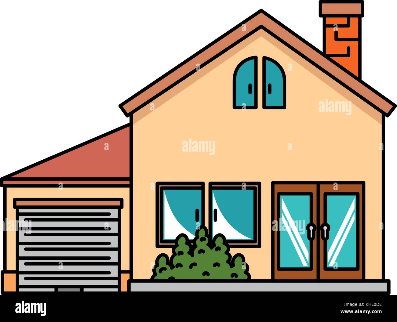 beautiful front of house vector illustration design Stock Vector Image ...