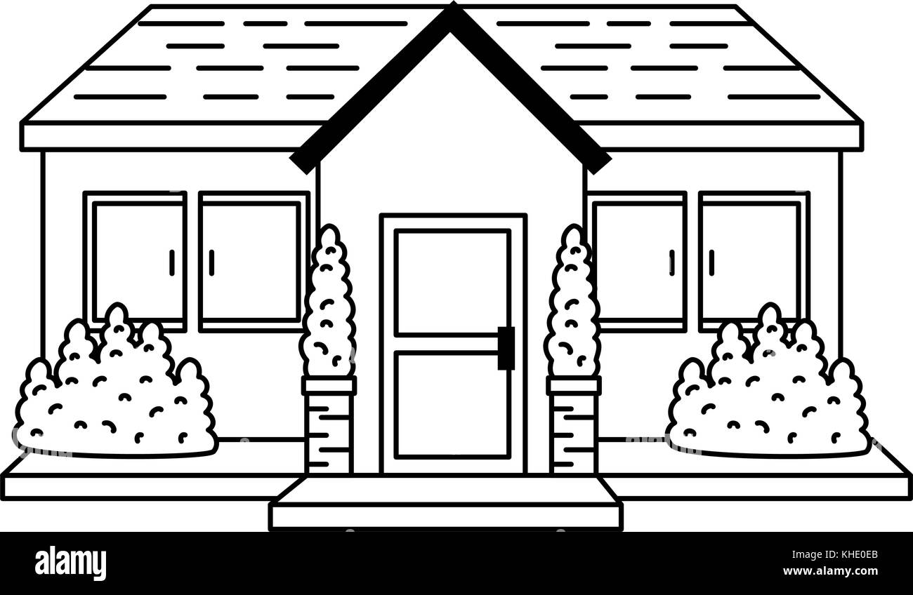 beautiful front of house vector illustration design Stock Vector Image ...