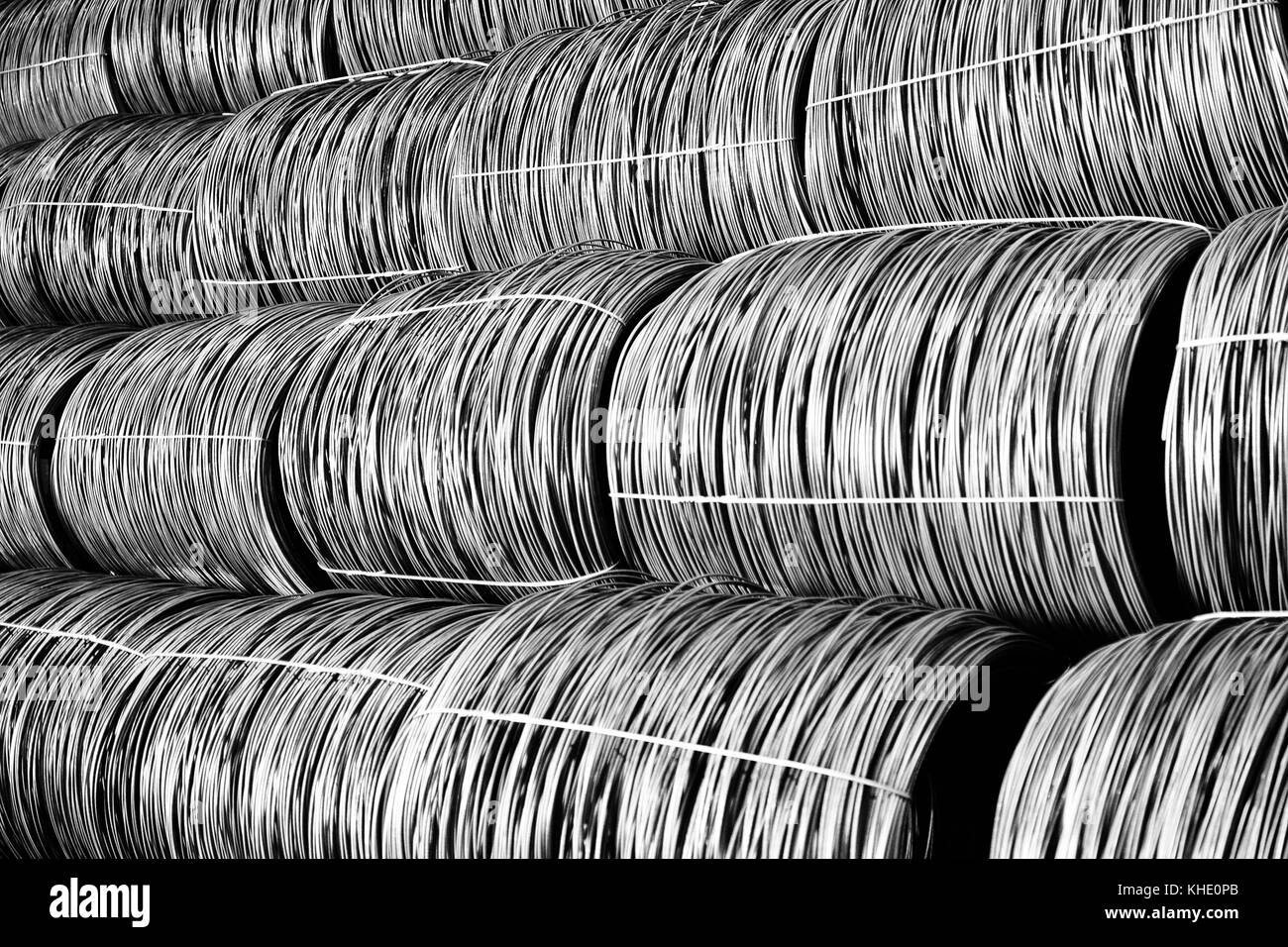 Production of metal wire rod at the metallurgical plant Stock Photo - Alamy