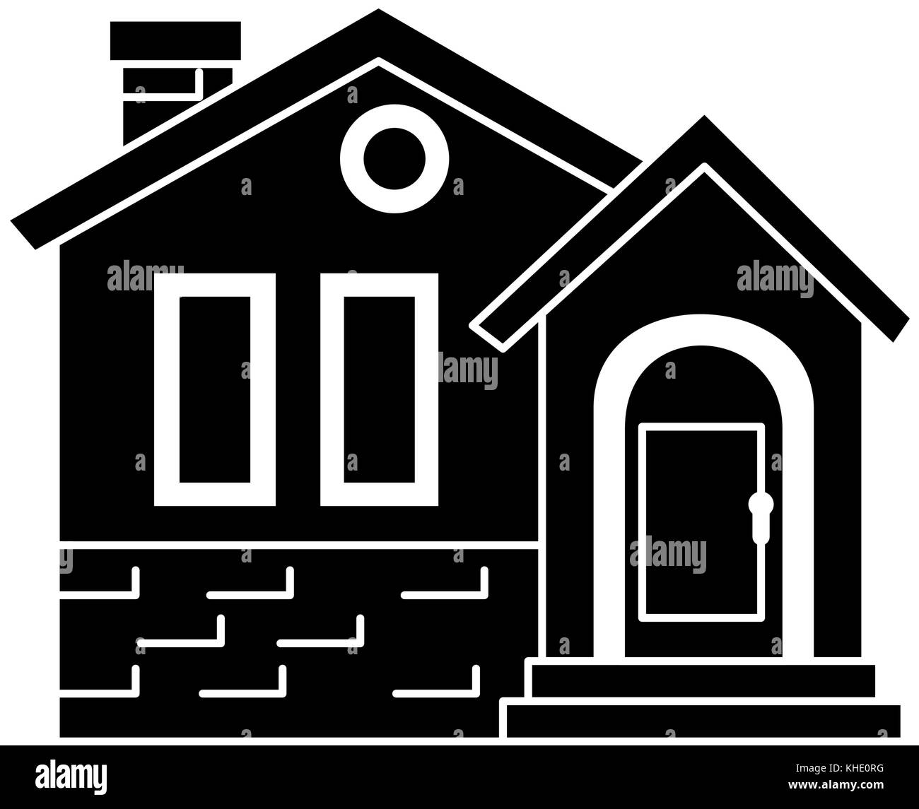 beautiful front of house vector illustration design Stock Vector Image ...