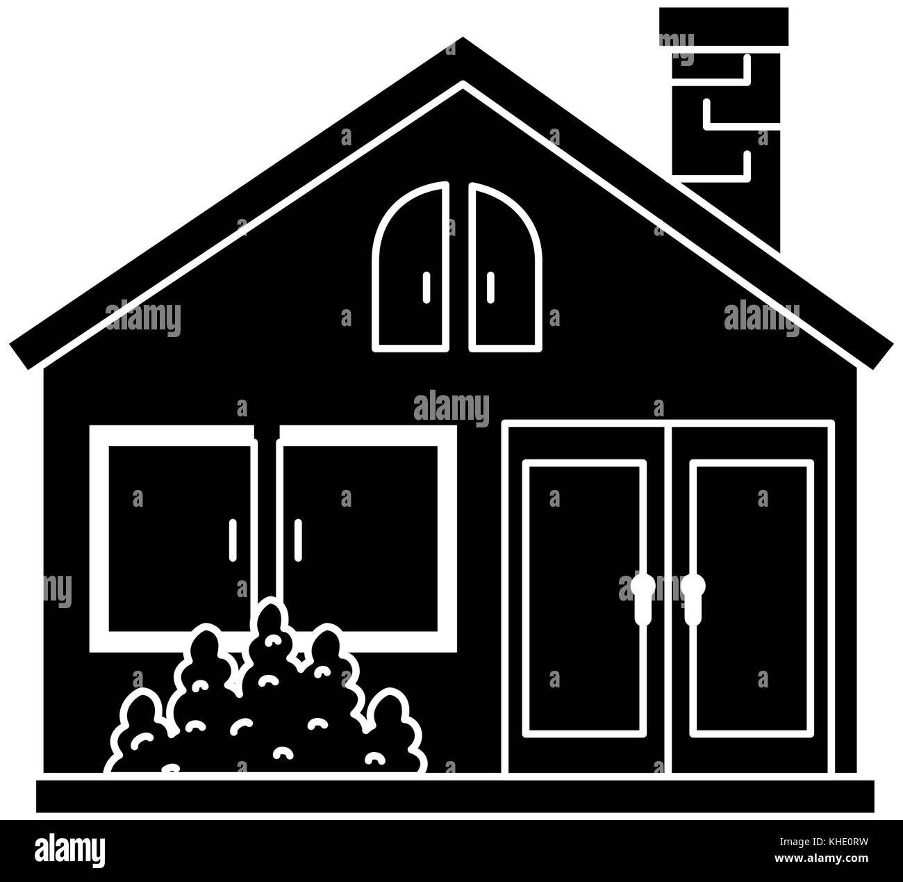 beautiful front of house vector illustration design Stock Vector Image ...