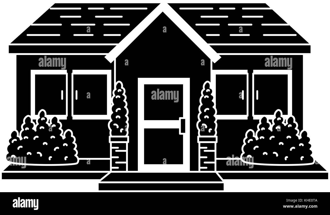 beautiful front of house vector illustration design Stock Vector Image ...