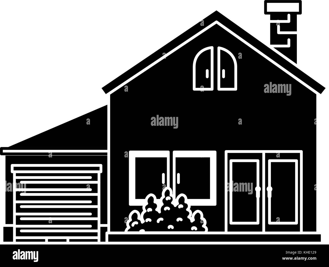 beautiful front of house vector illustration design Stock Vector Image ...