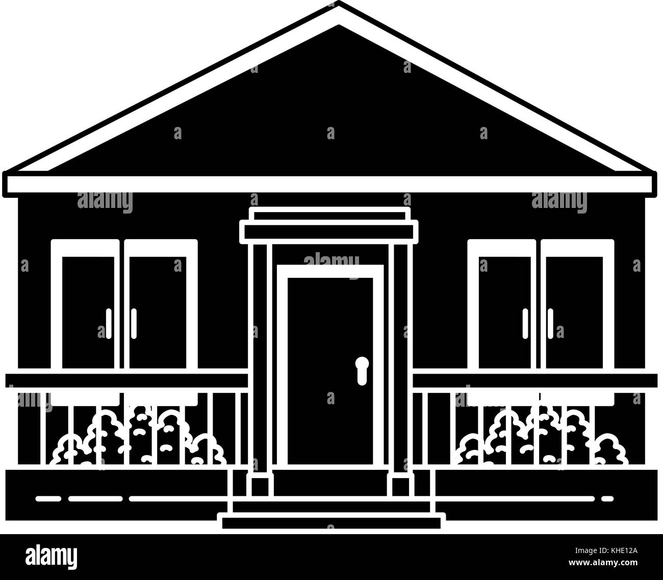 beautiful front of house vector illustration design Stock Vector Image ...