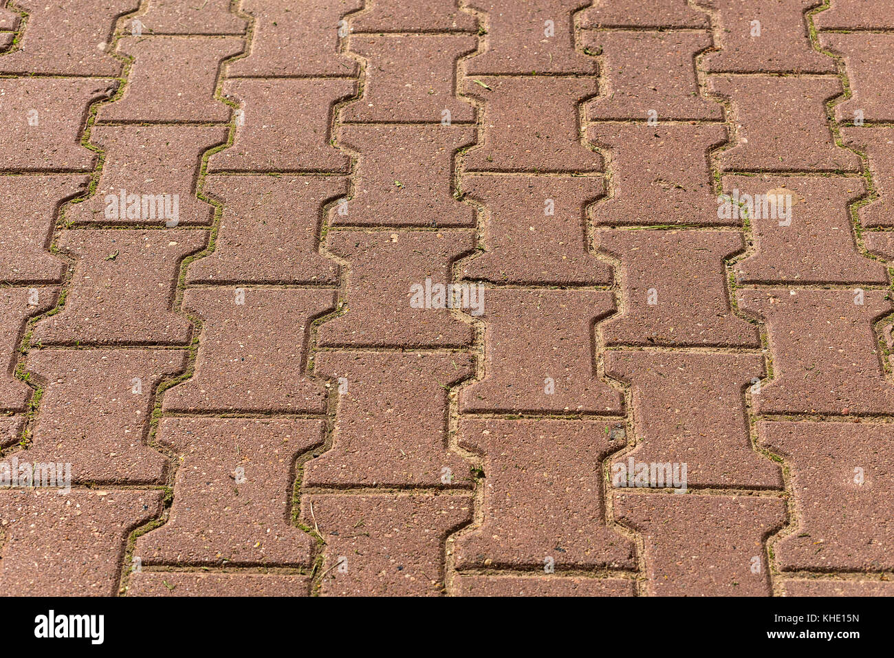 Abstract geometric background of brown paving slabs in a trapezoid ...